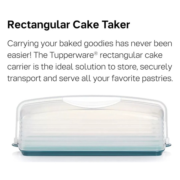 Tupperware | Kitchen | Tupperware Rectangular Cake Taker | Poshmark